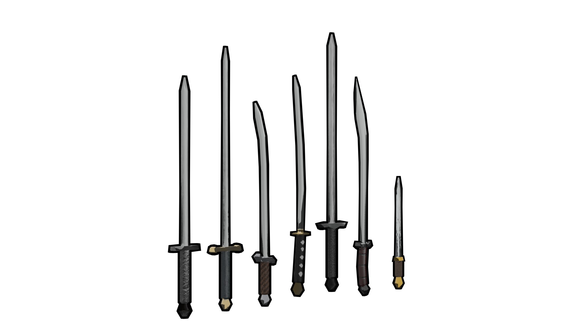 3D Cellshaded Stylized Swords Weaponpack - TurboSquid 2067073