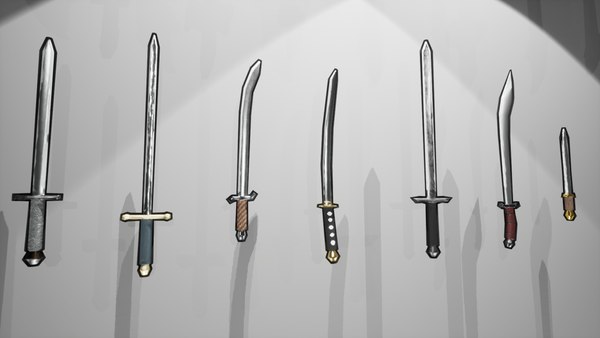 modelo 3d Cellshaded Stylized Swords Weaponpack - TurboSquid 2067073