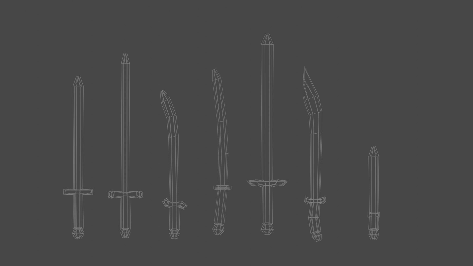 3D Cellshaded Stylized Swords Weaponpack - TurboSquid 2067073