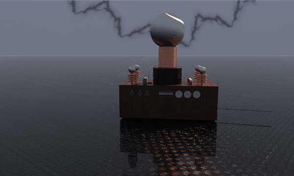 3D tesla coil sci-fi prop model - TurboSquid 1553567
