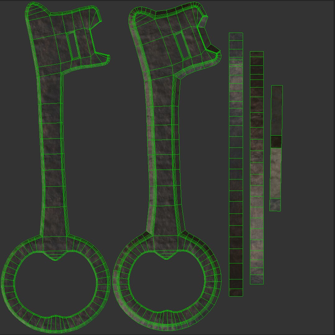 3D Model Old Dungeon Key - TurboSquid 1366647