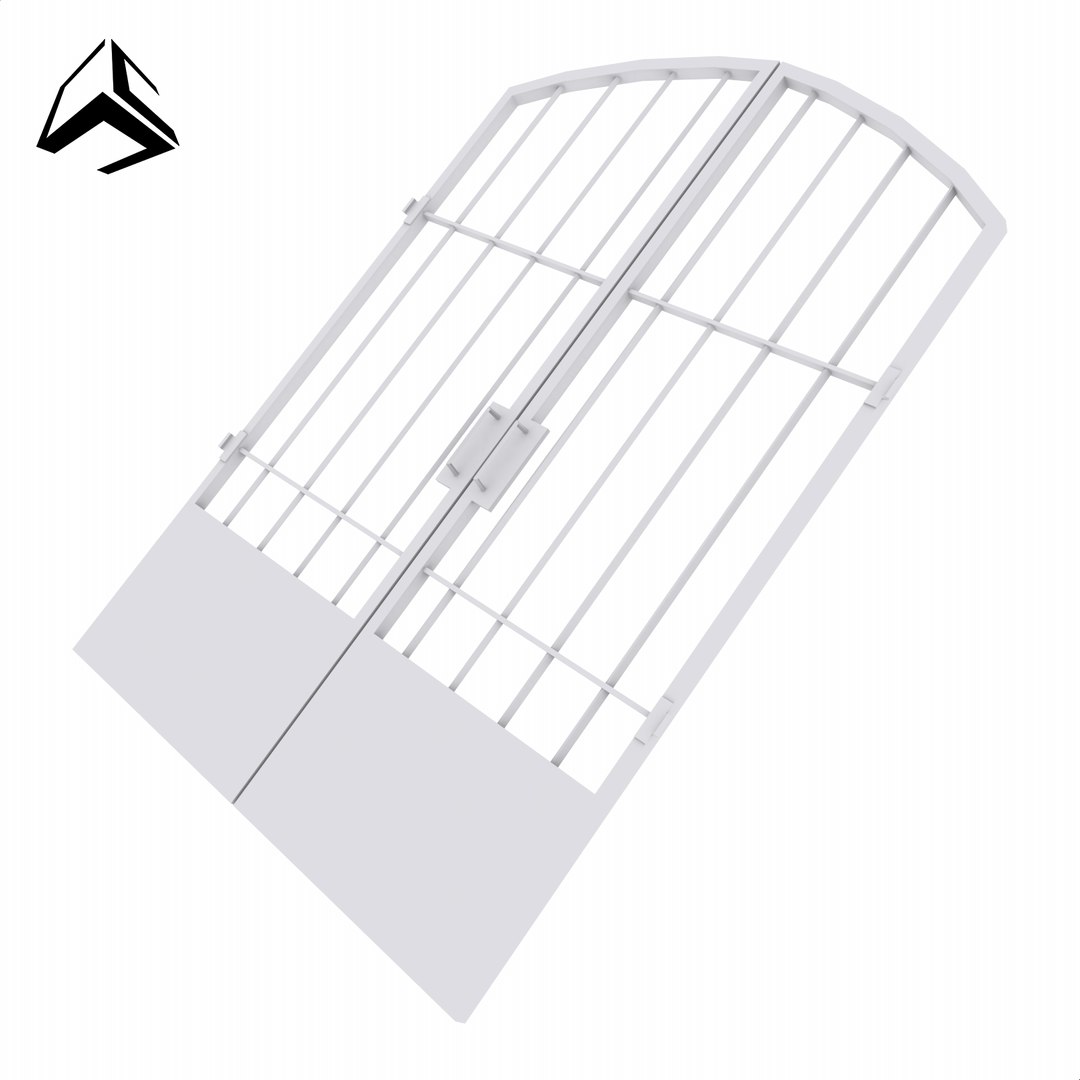 3D metal gate model - TurboSquid 1276822