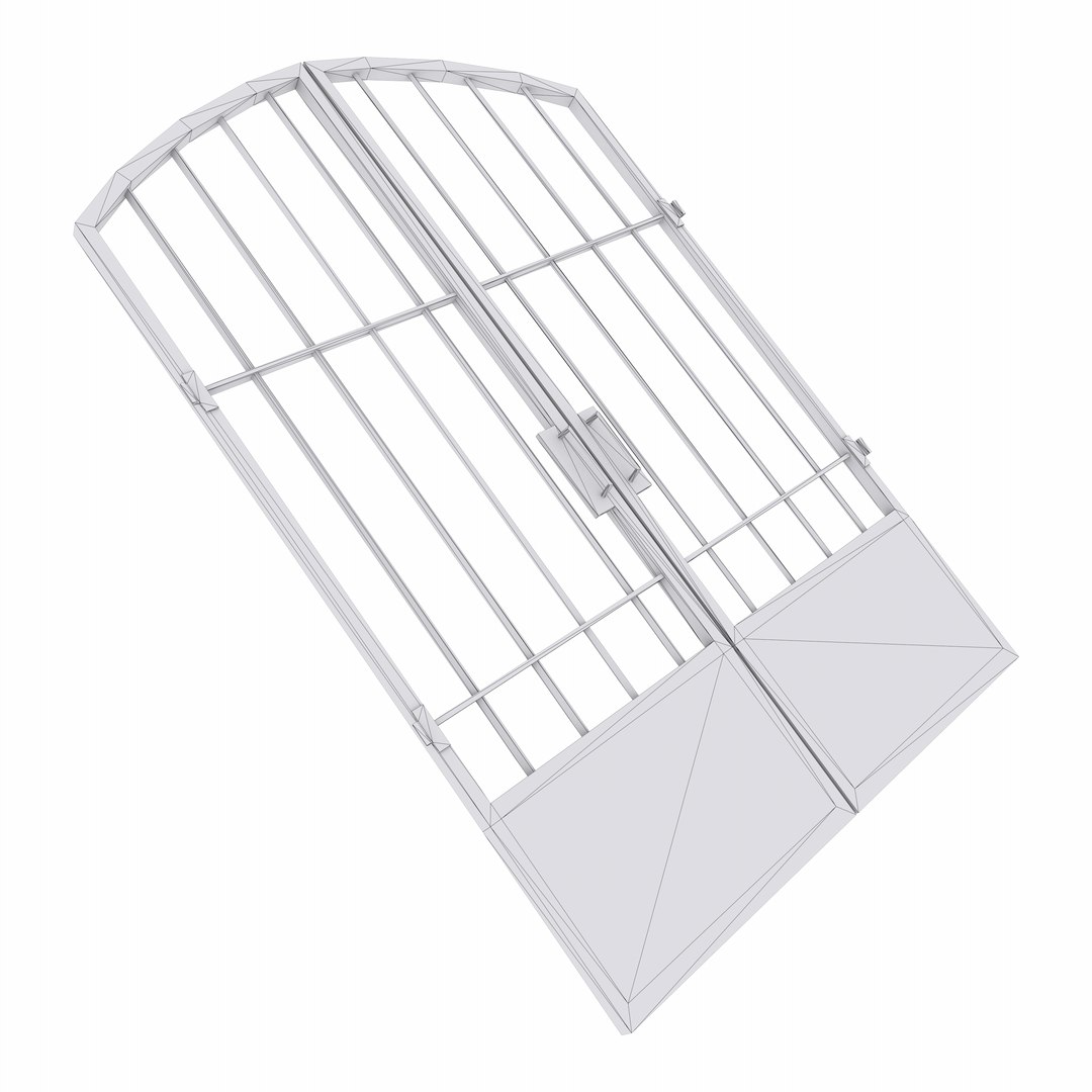 3D metal gate model - TurboSquid 1276822
