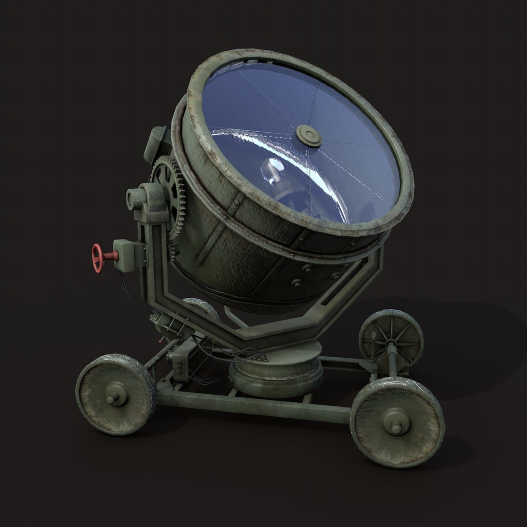 C4d Military Searchlight