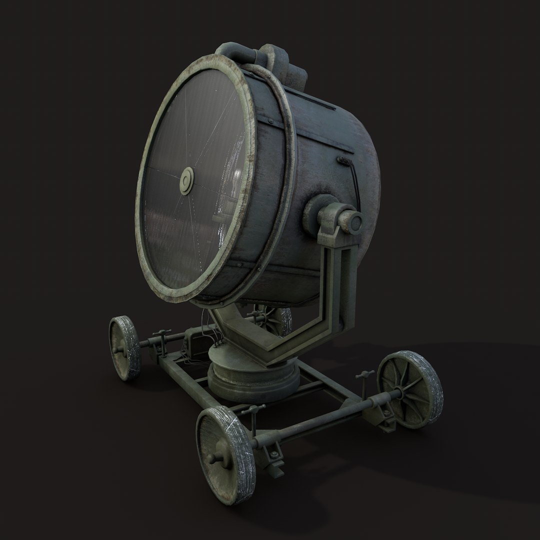 C4d Military Searchlight