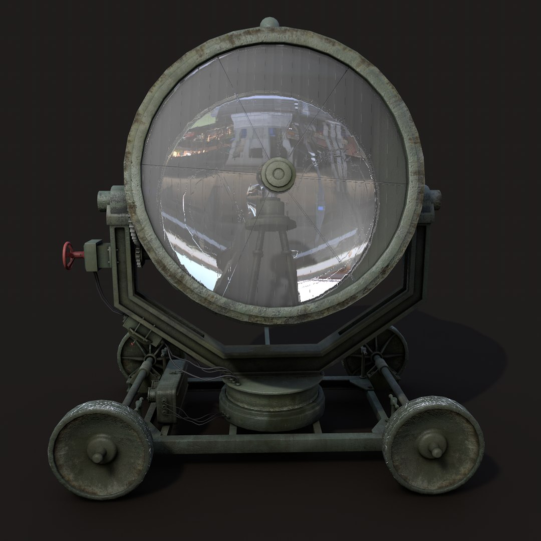 C4d Military Searchlight