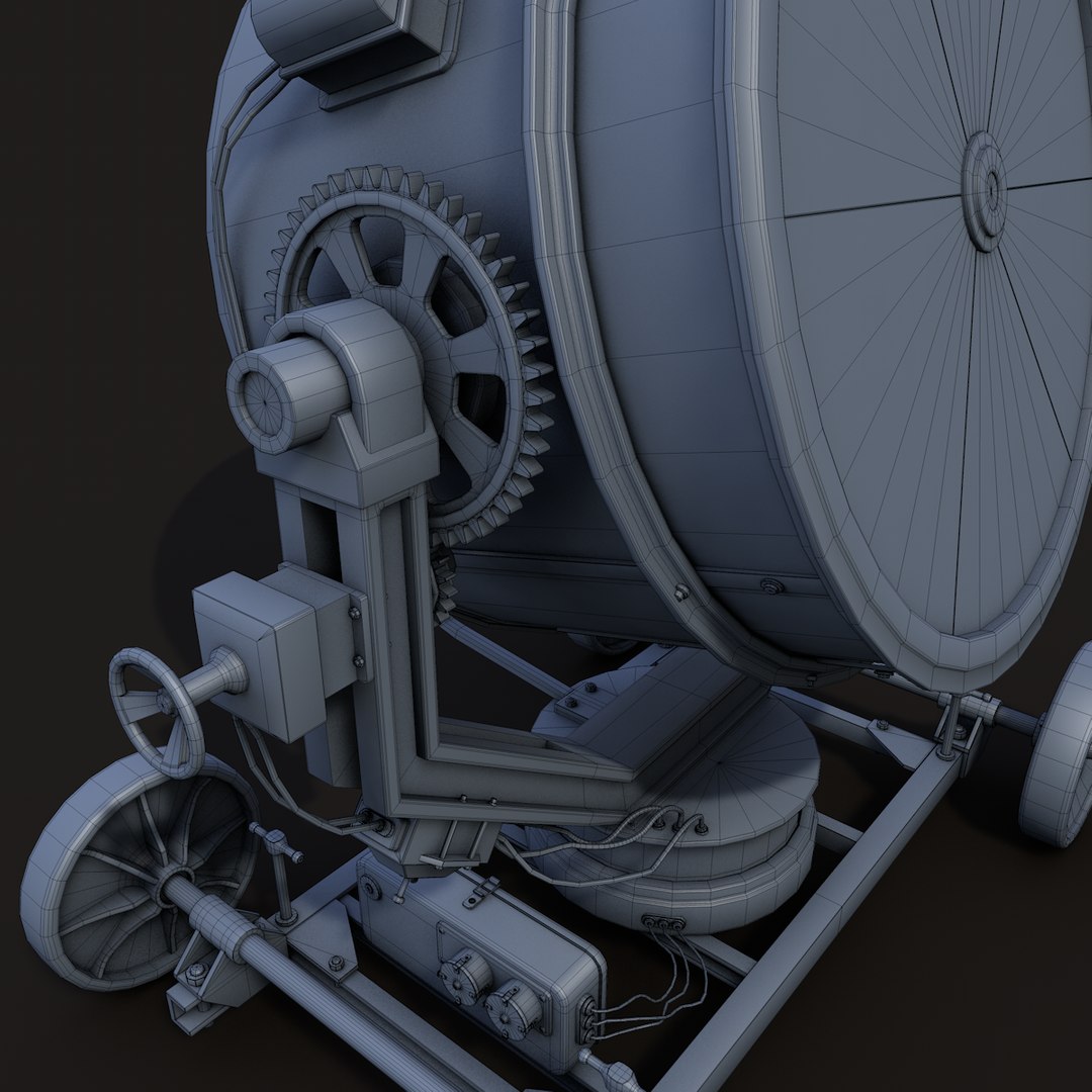 C4d Military Searchlight