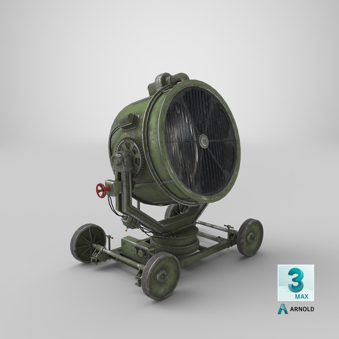 C4d Military Searchlight