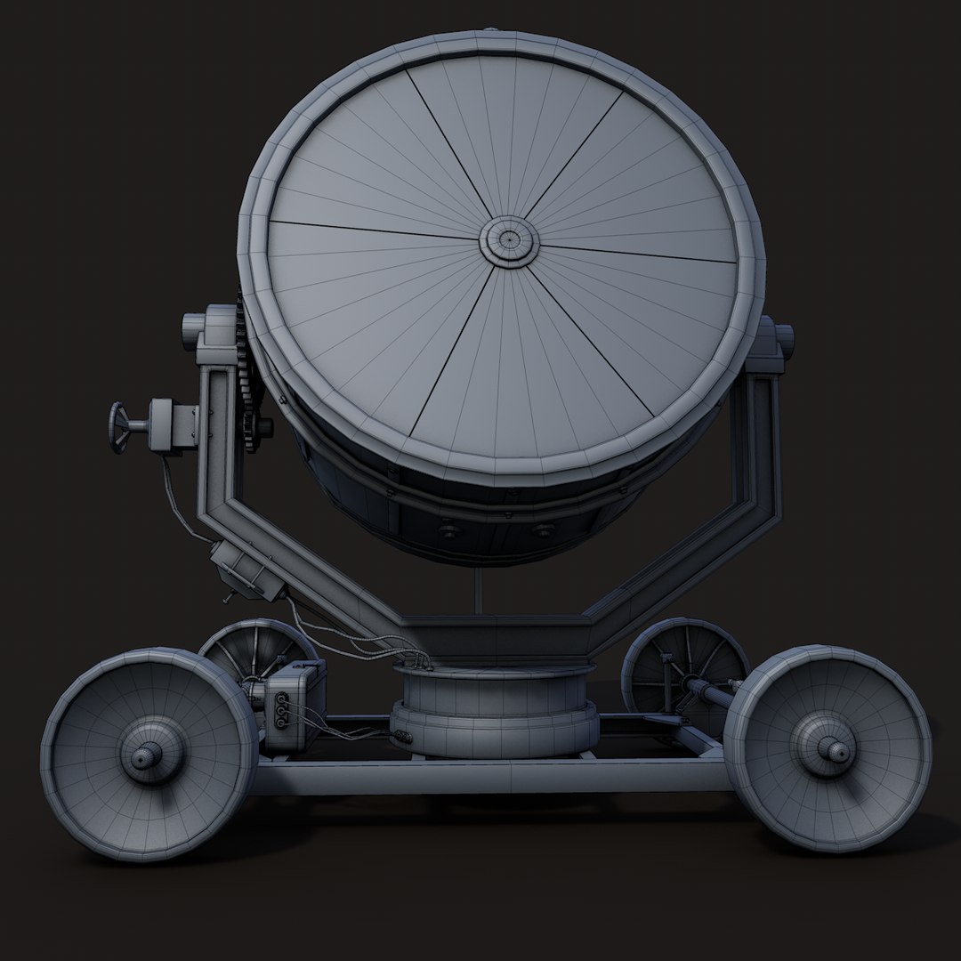 C4d Military Searchlight