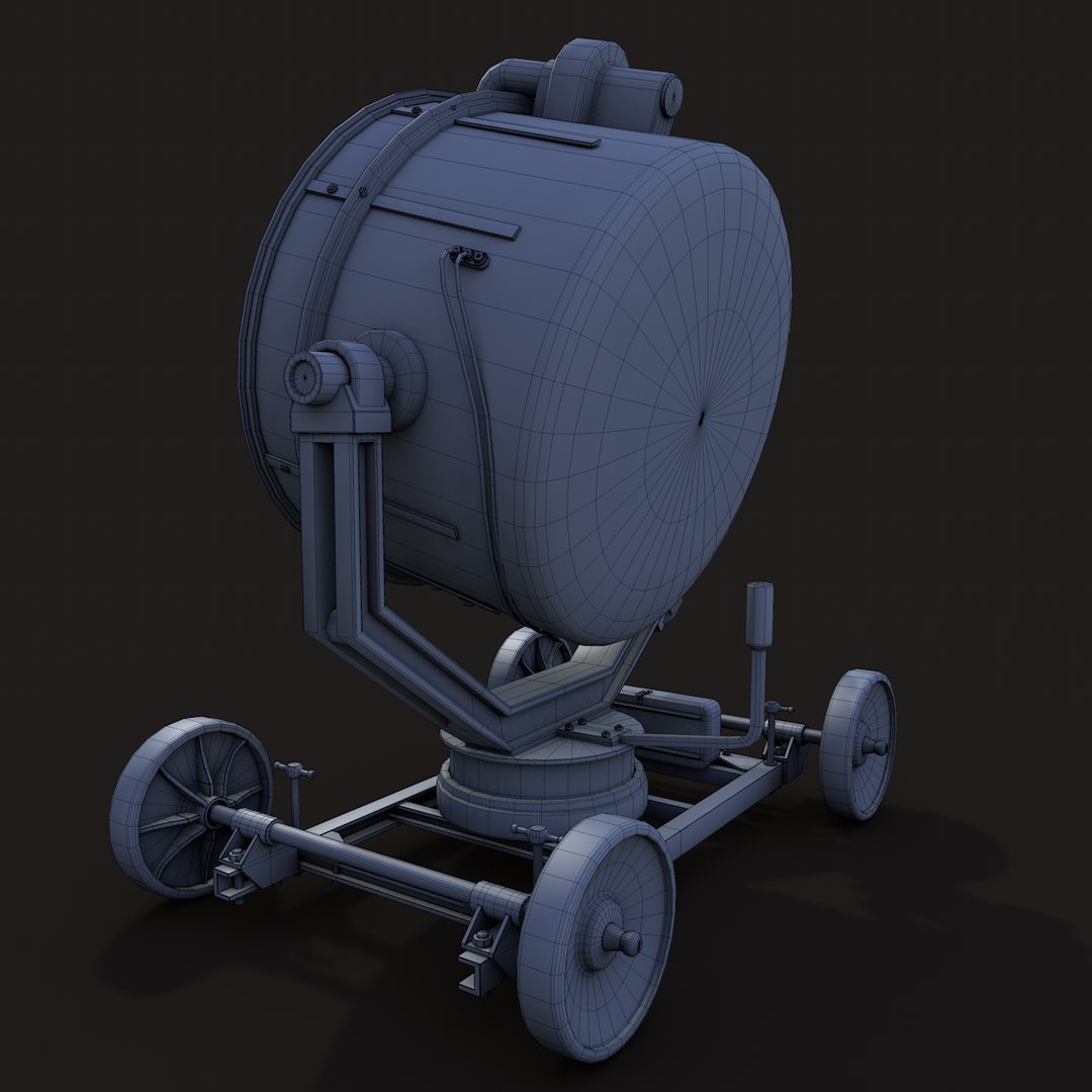 C4d Military Searchlight