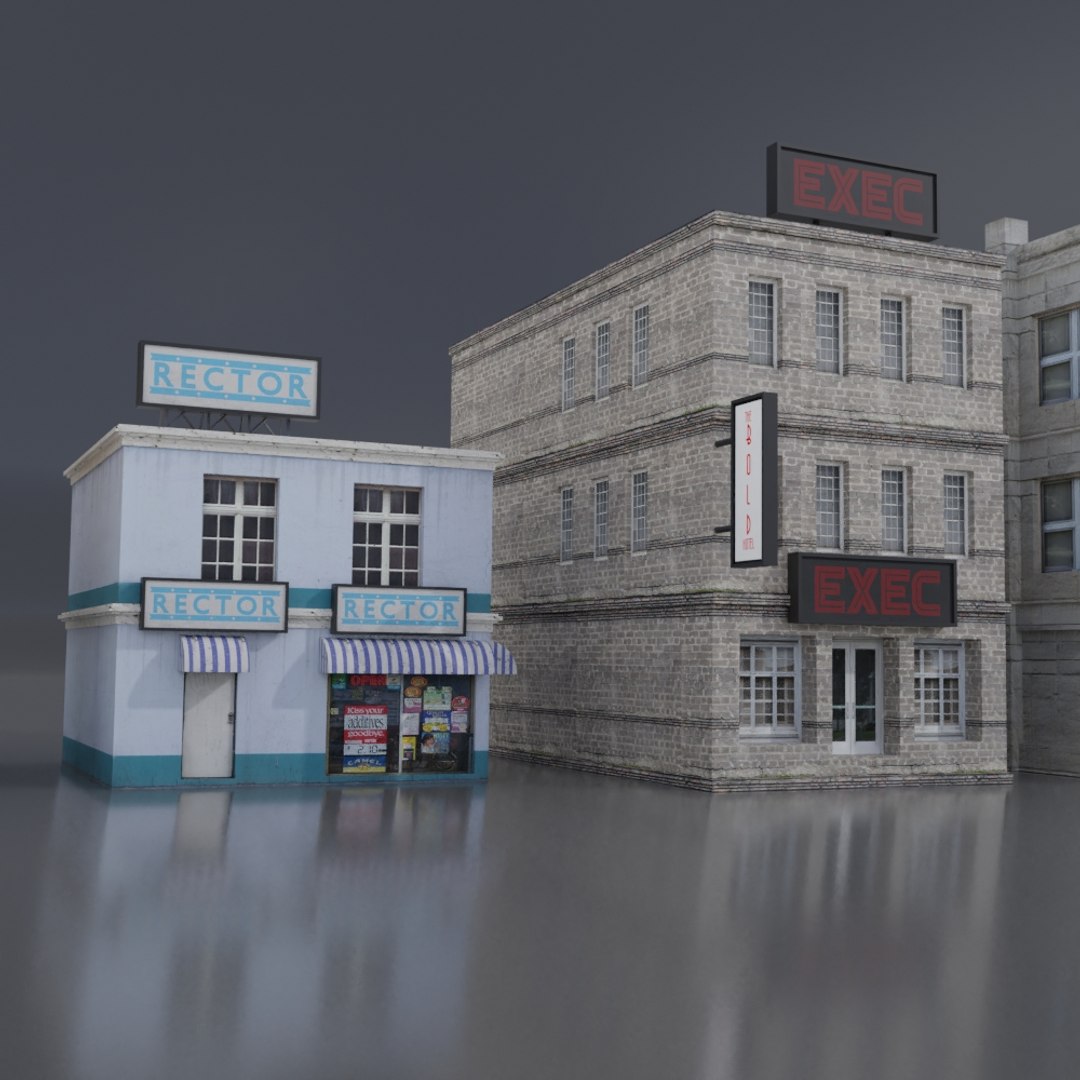 Pack Building 3D Model - TurboSquid 1470450