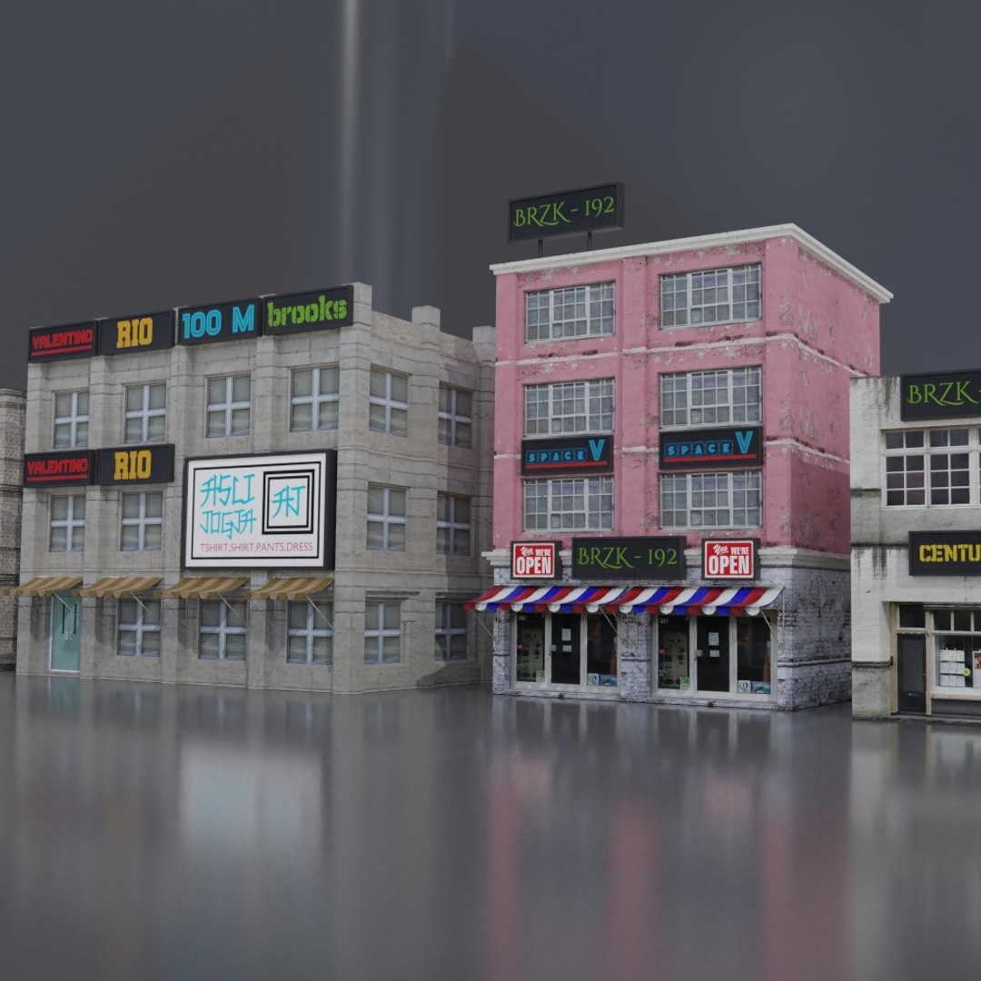 Pack Building 3D Model - TurboSquid 1470450