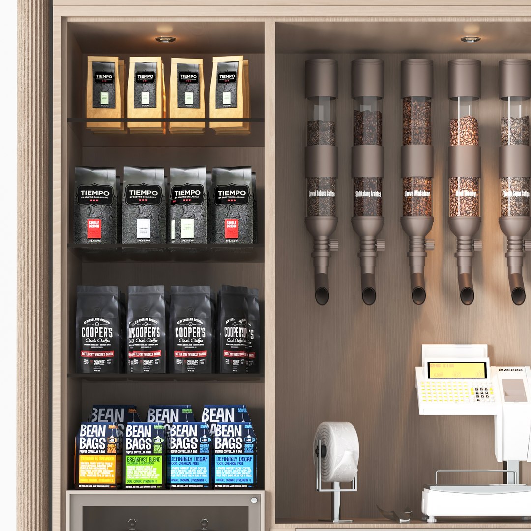 3D Coffee Corner Display CC1 Model - TurboSquid 2216004