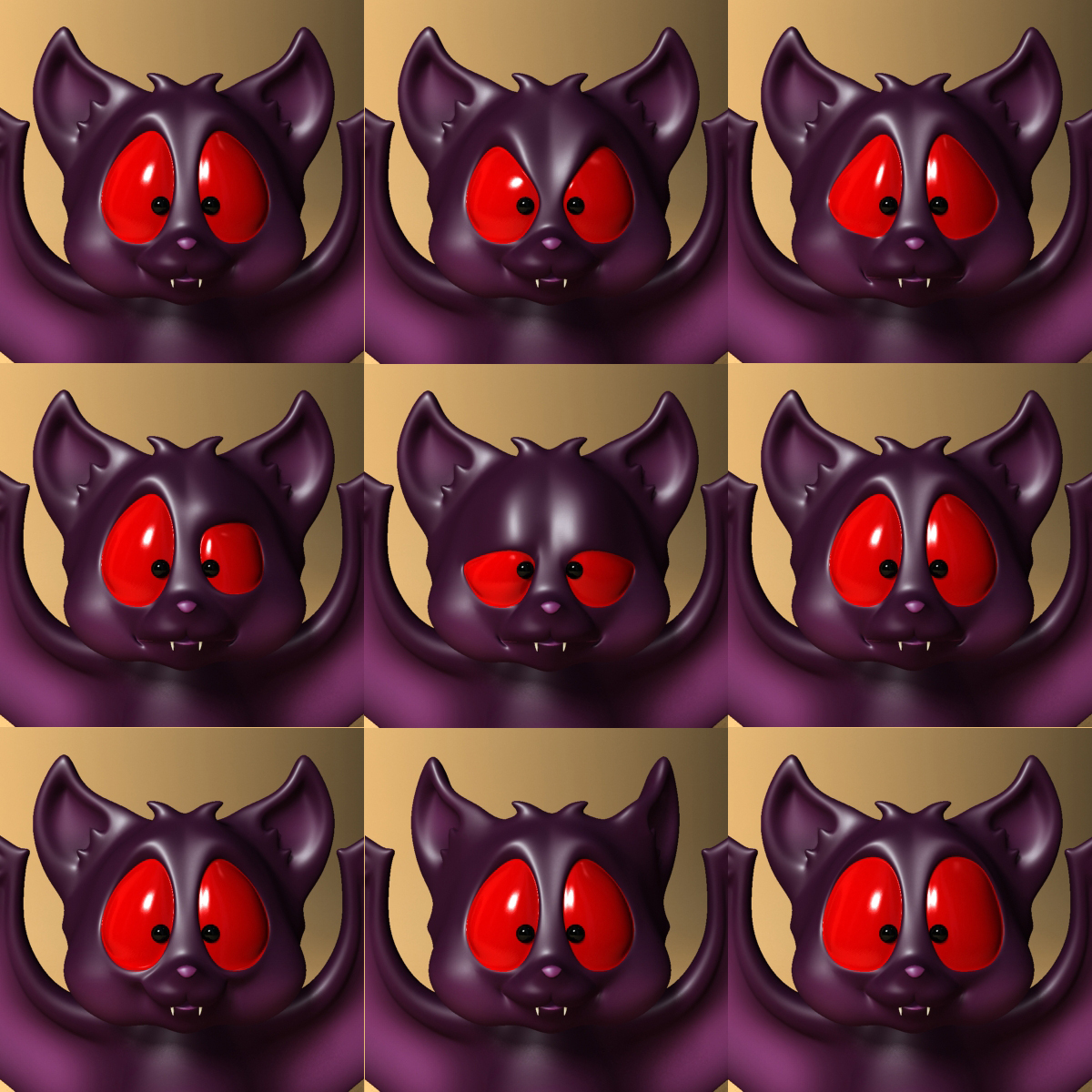 cartoon bat rigged anime max