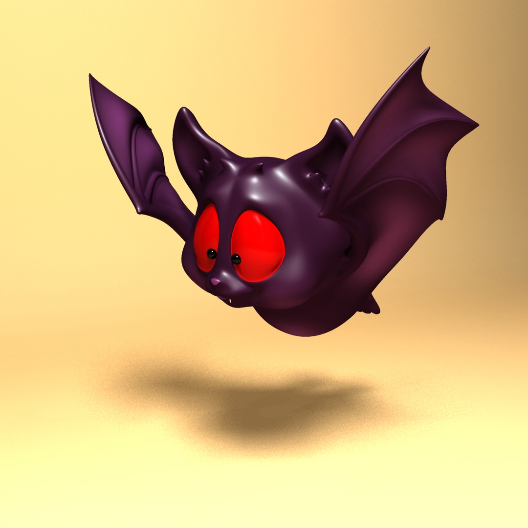 cartoon bat rigged anime max