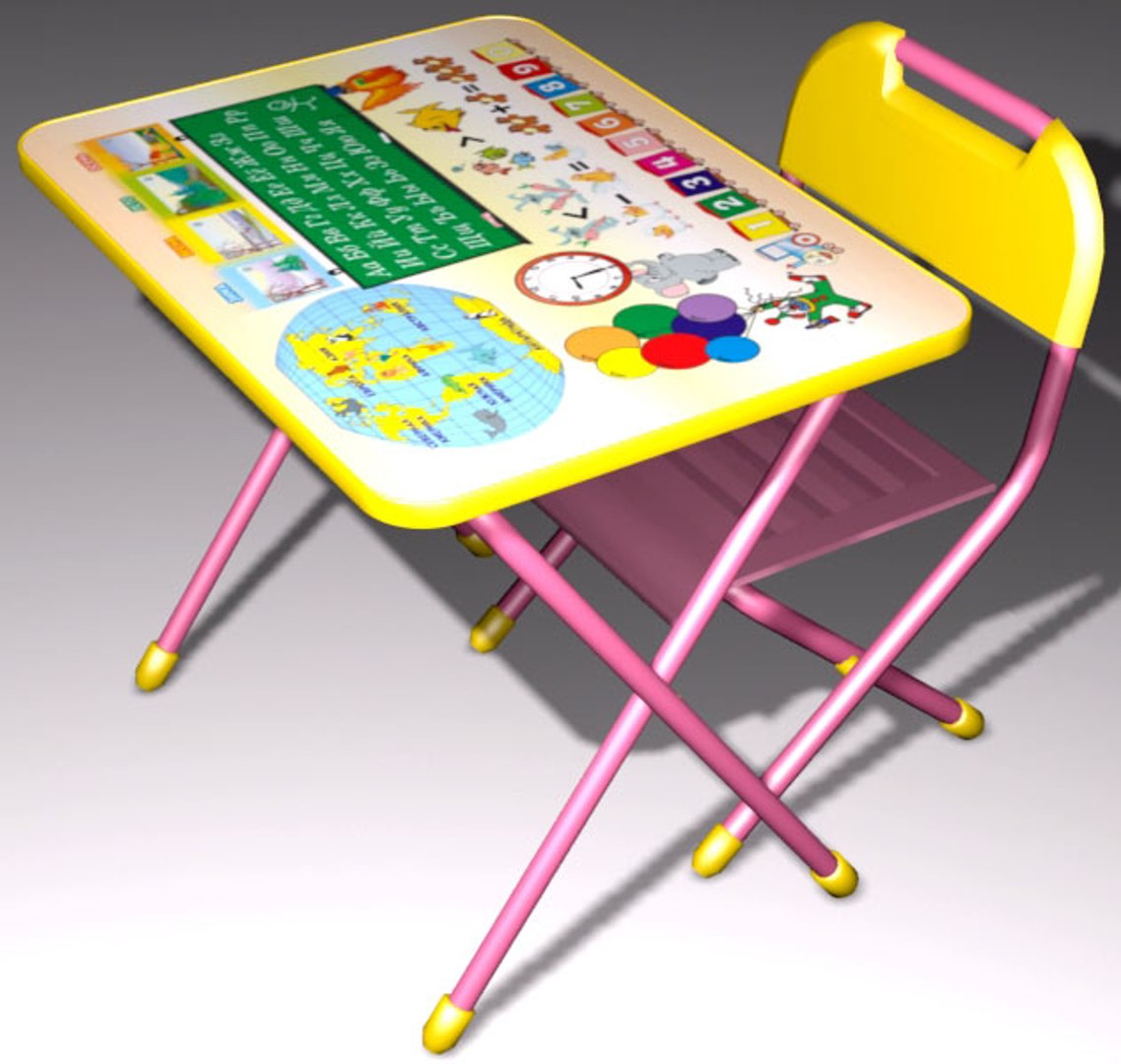 3D Children S Table Model - TurboSquid 1156313