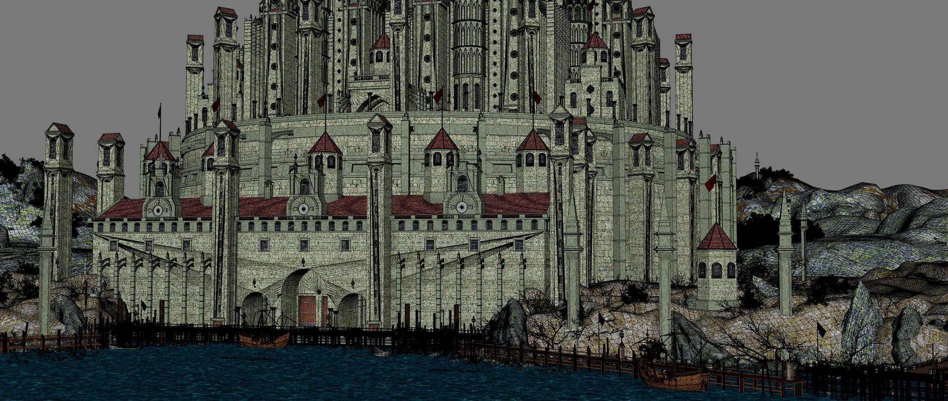 3D Big Castle Environment Model - TurboSquid 2222533