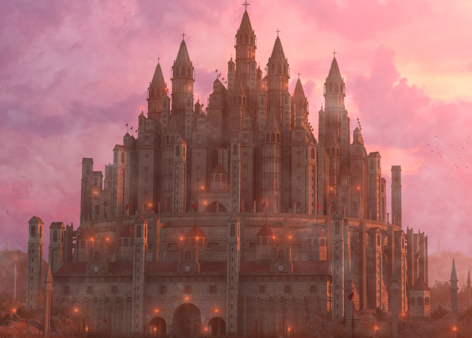 3D Big Castle Environment Model - TurboSquid 2222533