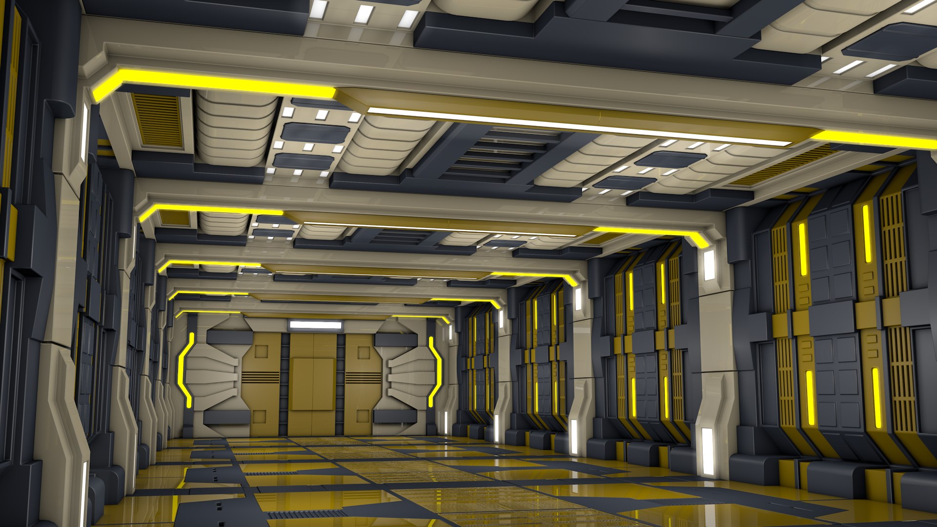 Sci Fi Corridor 3D model - TurboSquid 2072548