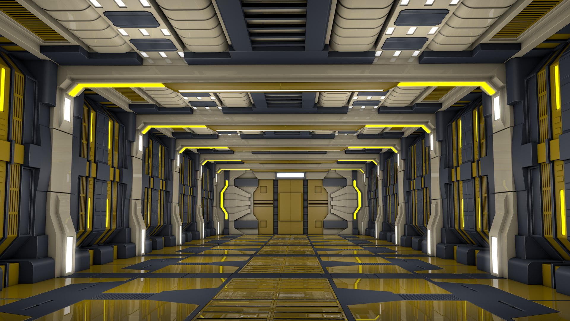 Sci Fi Corridor 3D model - TurboSquid 2072548