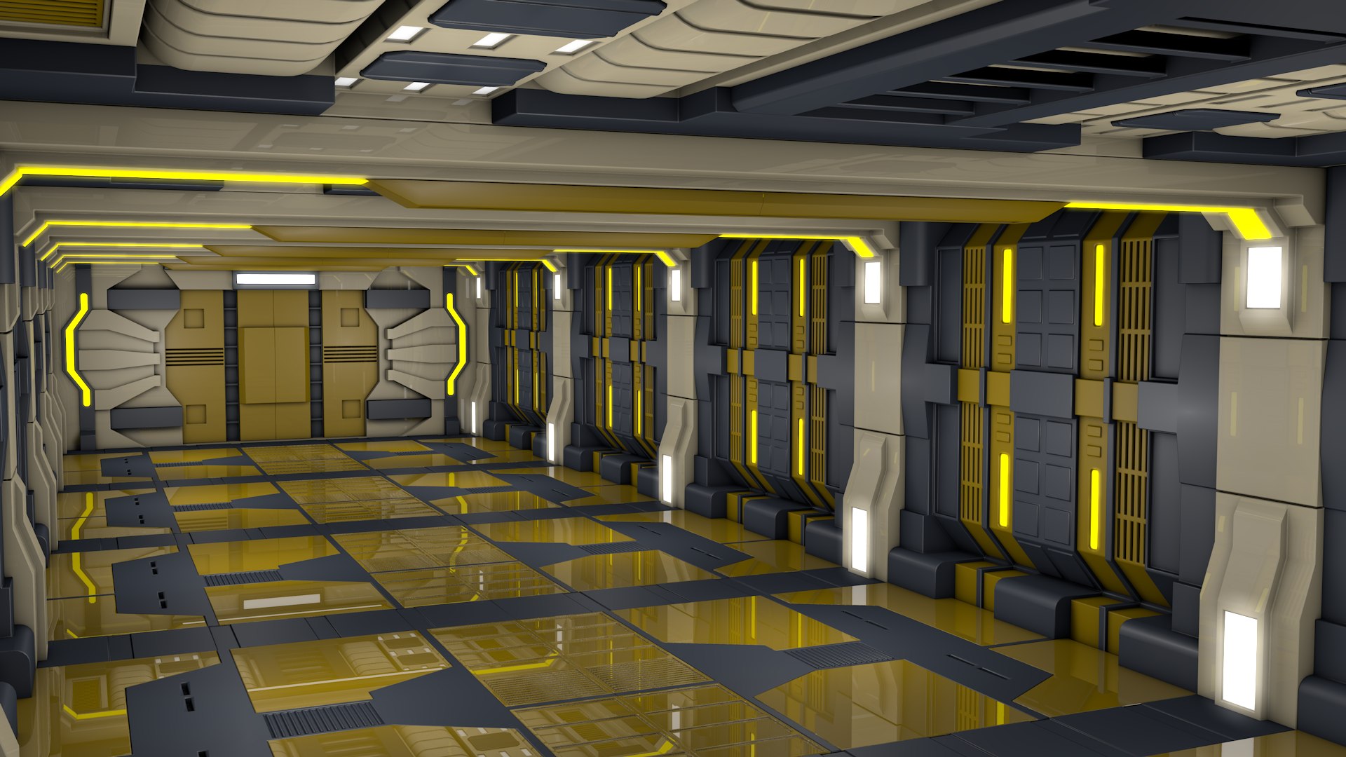 Sci Fi Corridor 3D model - TurboSquid 2072548