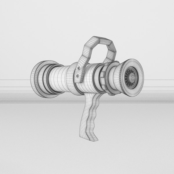 3d model firefighter hose nozzle