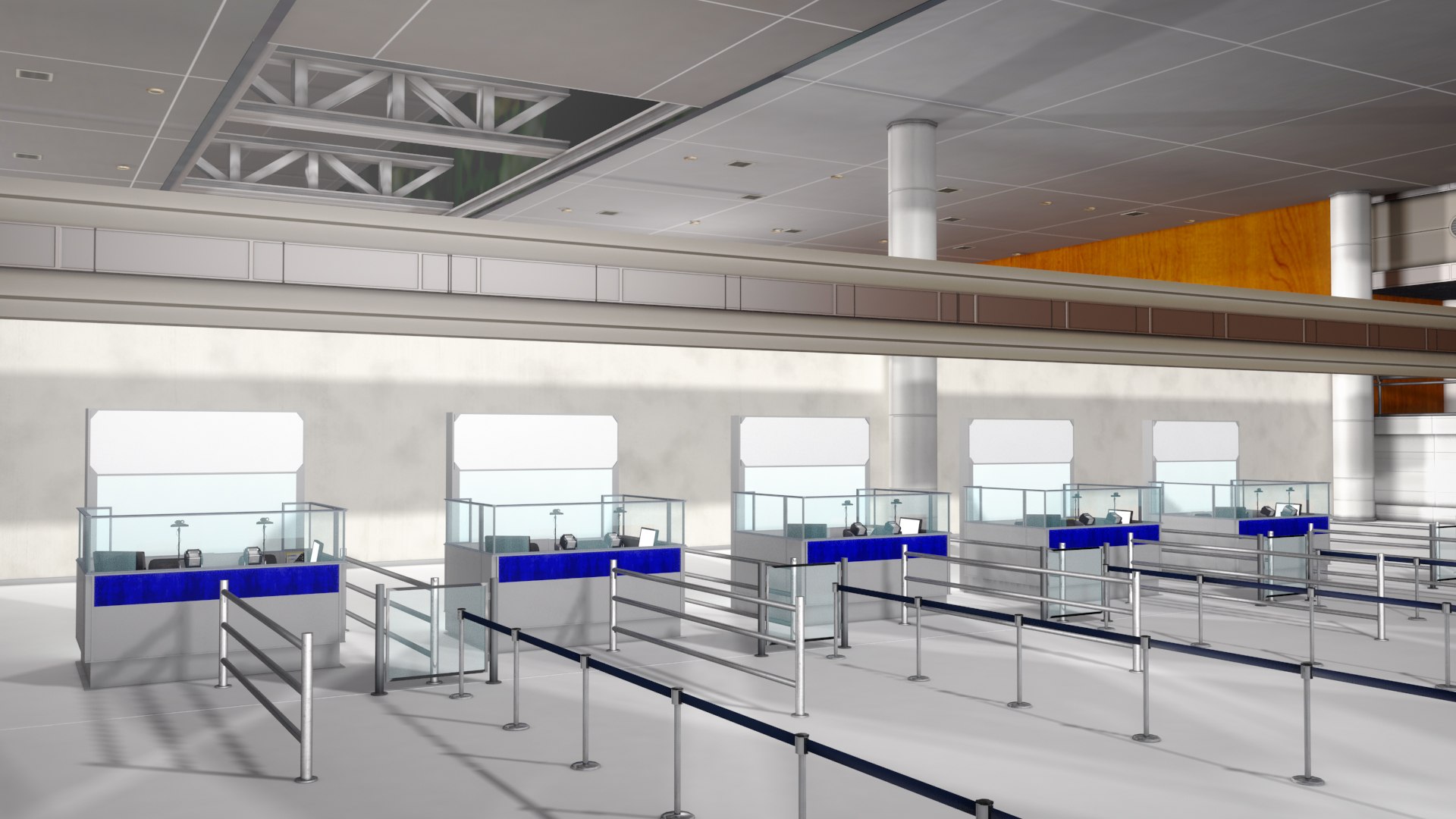 3D Immigration Counter Model - TurboSquid 2318838