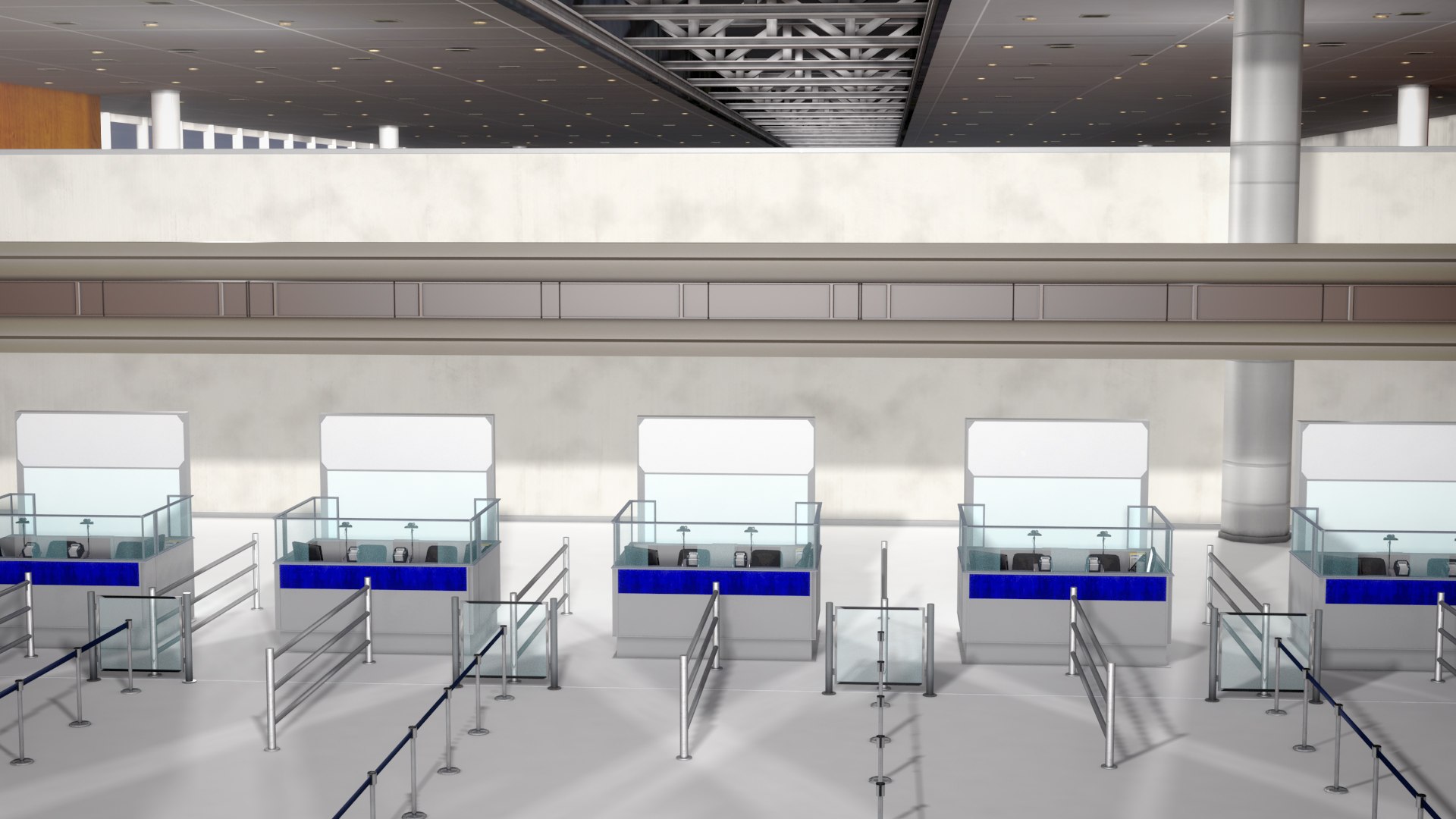 3D Immigration Counter Model - TurboSquid 2318838