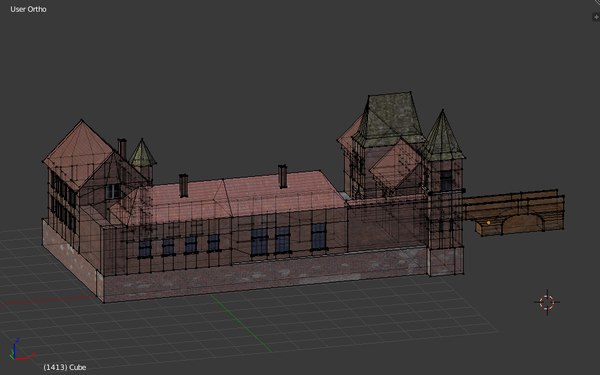 Mansion moated castle 3D model - TurboSquid 1483733