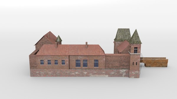 Mansion moated castle 3D model - TurboSquid 1483733