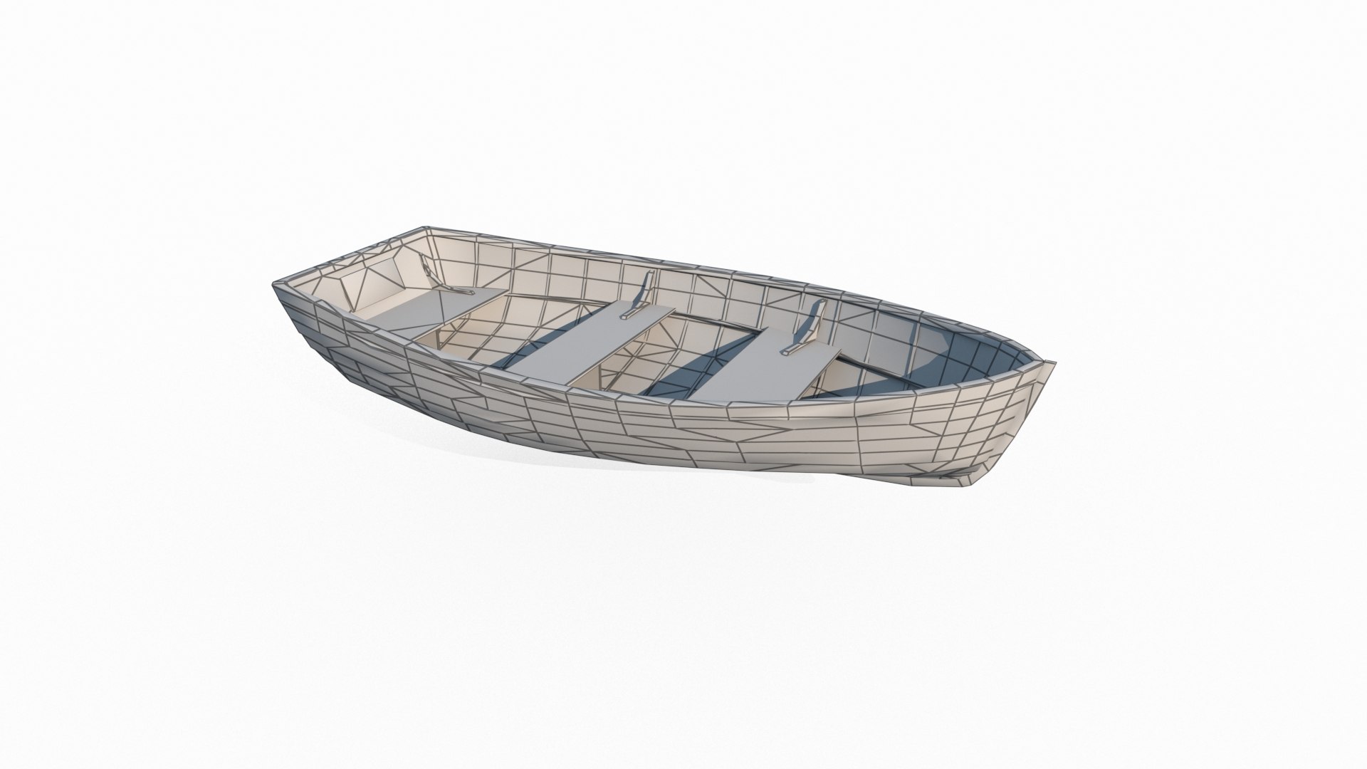 3D Modern Vehicle Small Wooden Boat Model - TurboSquid 2260557