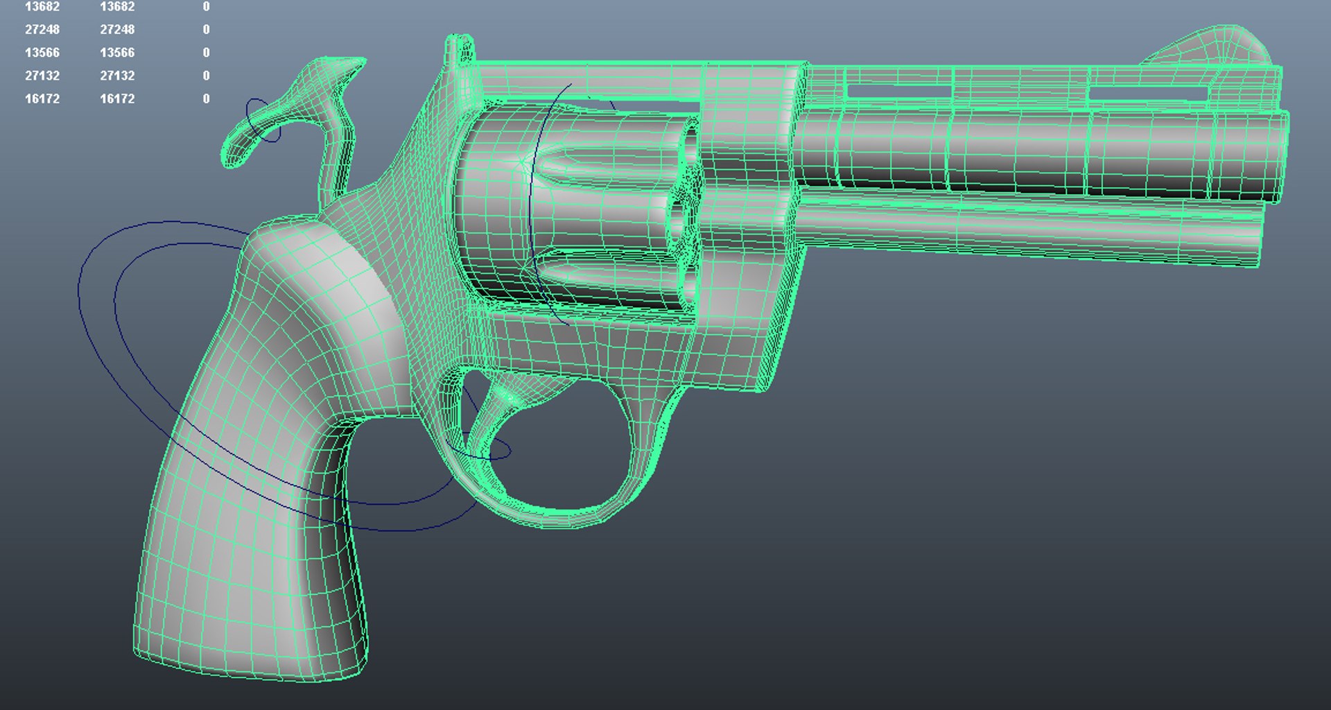 Revolver 38 Colt 3d Model