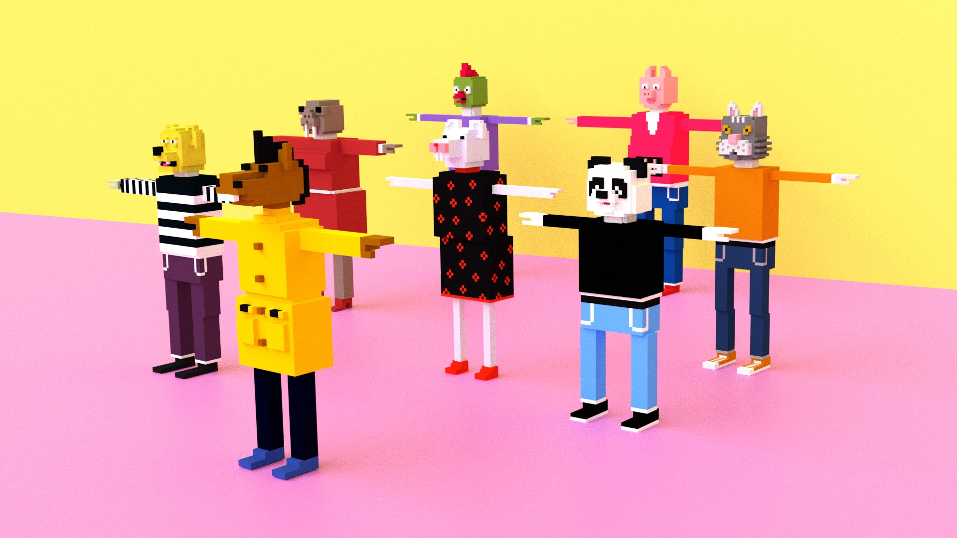 Cartoon Animals Pack 3D Model - TurboSquid 1583951