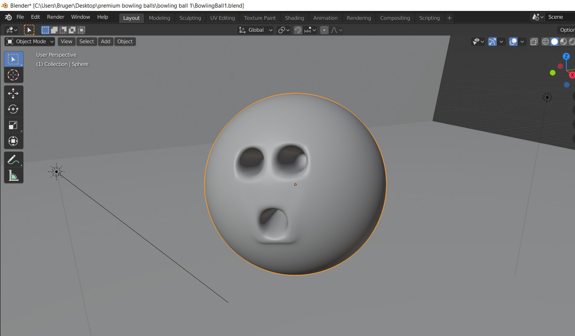 New Bowling Ball Smear 3D - TurboSquid 1546791