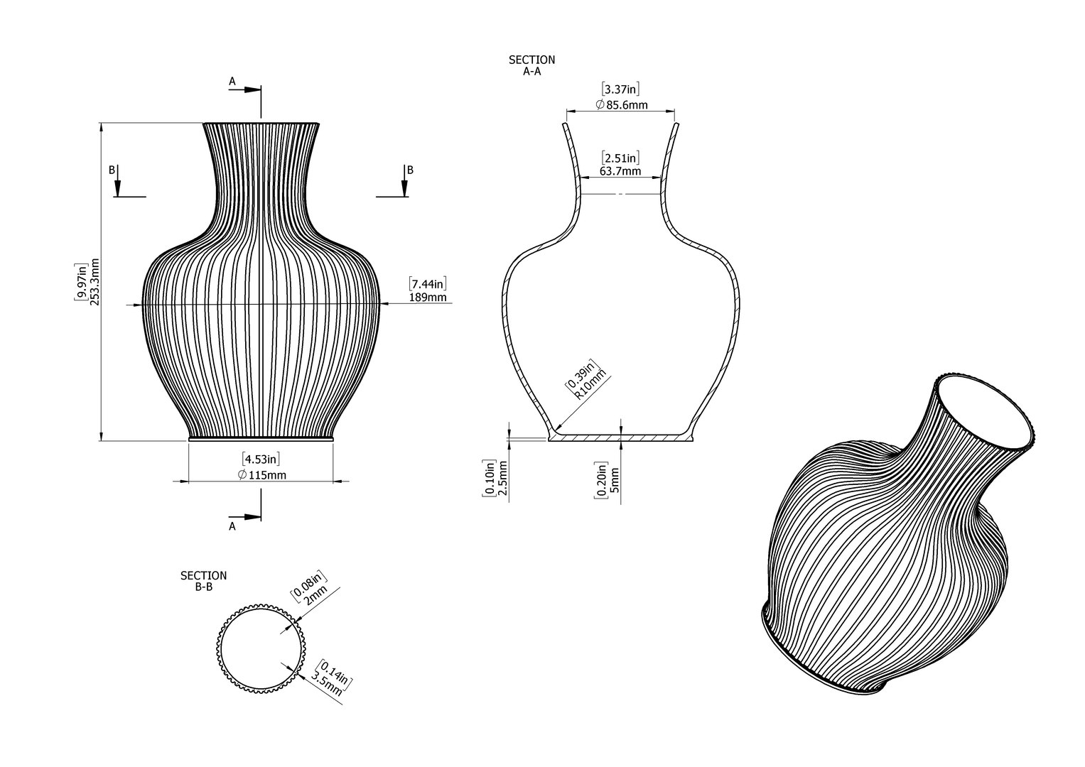 3D VASE Model - TurboSquid 2339733