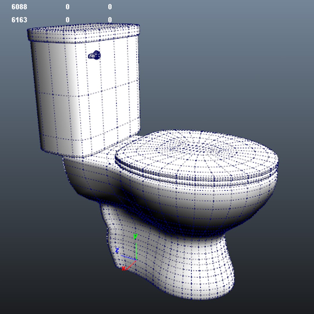 toilet architectural 3d dxf