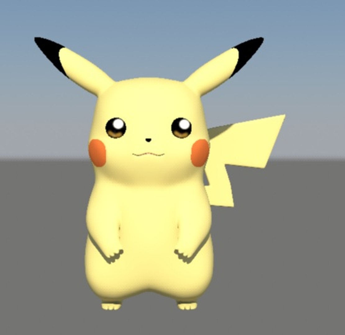 3d model of pokemon pikachu