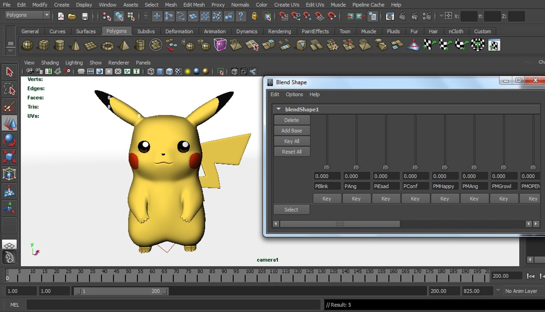 3d model of pokemon pikachu