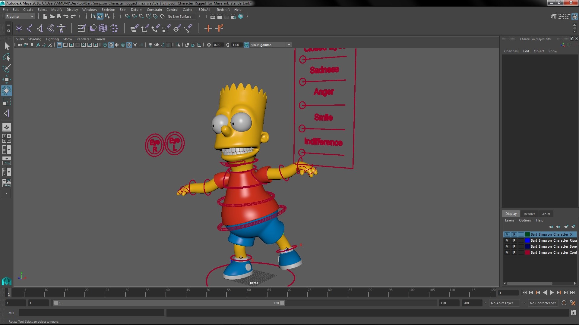 3D Bart Simpson Character Rigged for Maya - TurboSquid 1964638