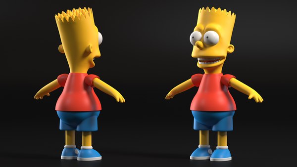 modelo 3d Personaje de Bart Simpson manipulado para Maya - TurboSquid ...
