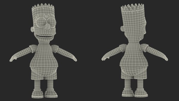 Maya용으로 조작된 Bart Simpson 캐릭터 3D 모델 - TurboSquid 1964638