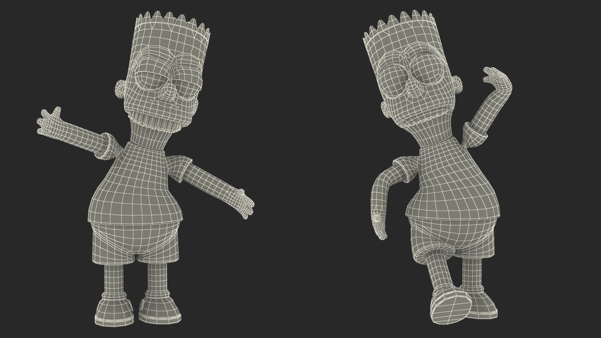 3D Bart Simpson Character Rigged for Maya - TurboSquid 1964638