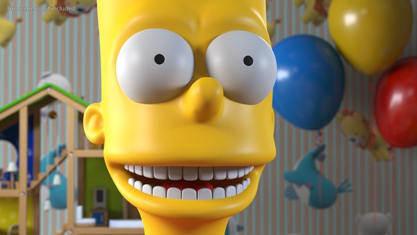 Maya용으로 조작된 Bart Simpson 캐릭터 3D 모델 - TurboSquid 1964638