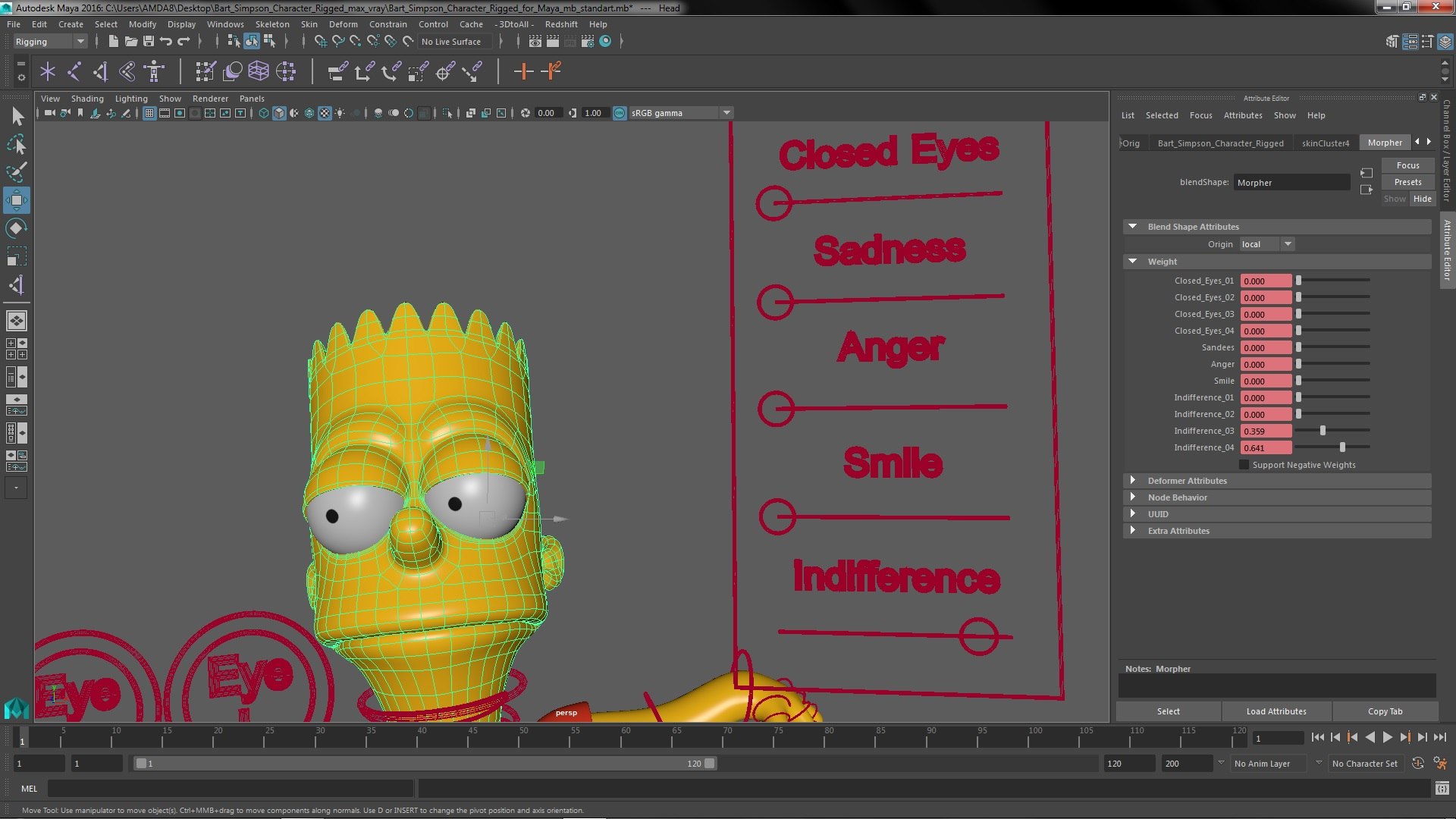 3D Bart Simpson Character Rigged for Maya - TurboSquid 1964638