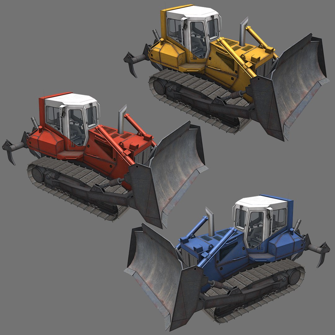 3d liebherr crawler tractor pr