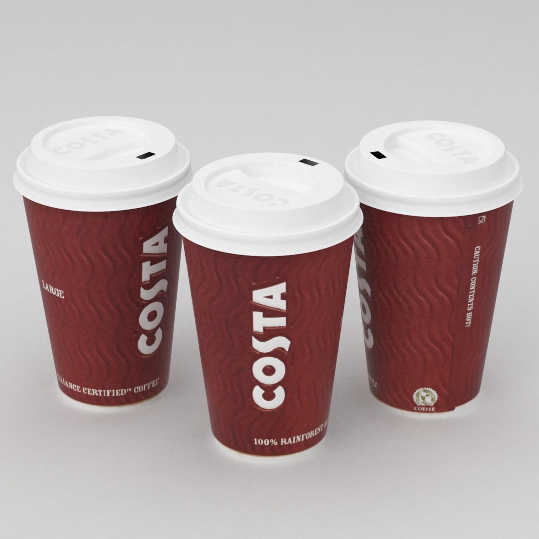 3d Model Costa Coffe Cup