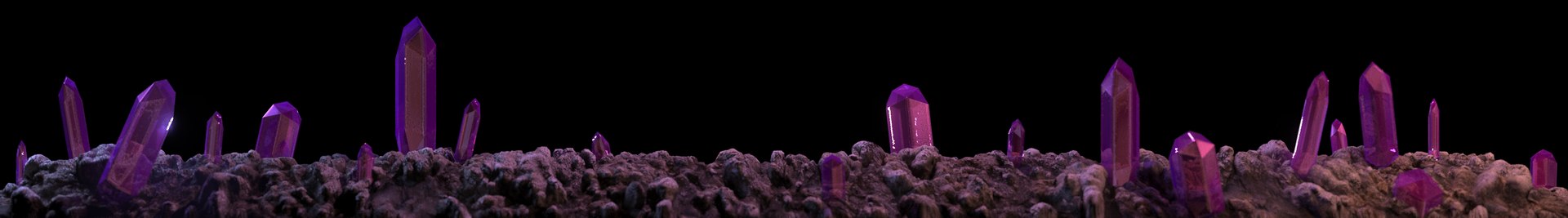 3d ridge crystals model