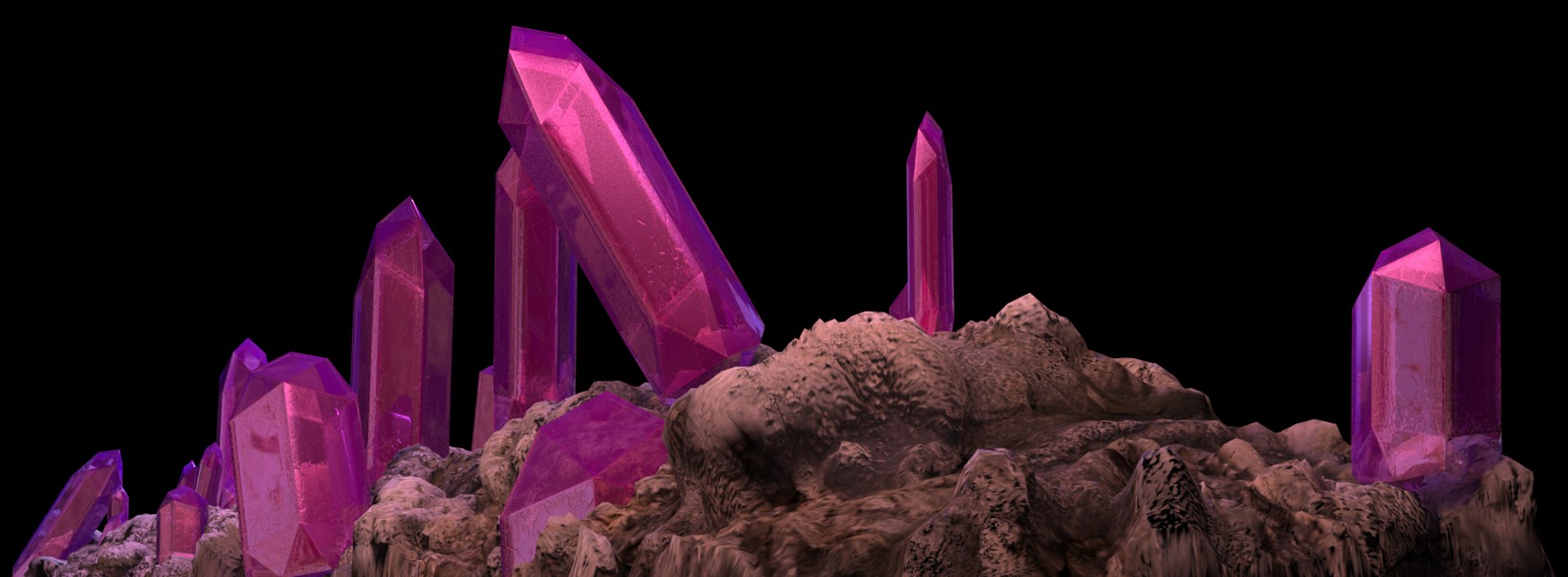 3d ridge crystals model