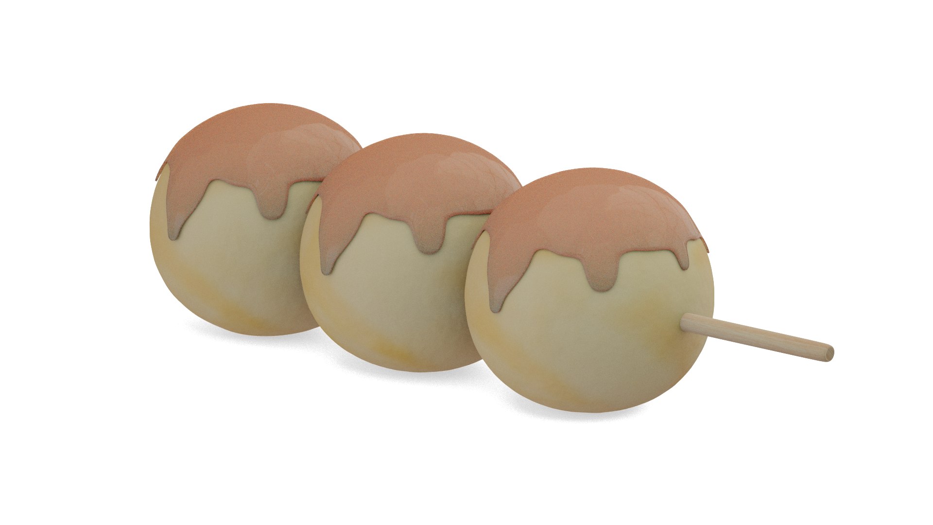 Mitarashi Dango 3D Model - TurboSquid 1727786