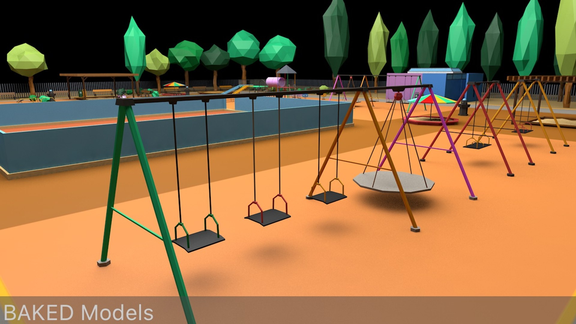 games playground playing 3d model